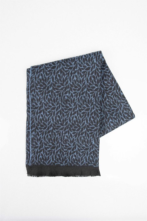 TUDORS Muški tkani šal SL220002-602 crno-plavi