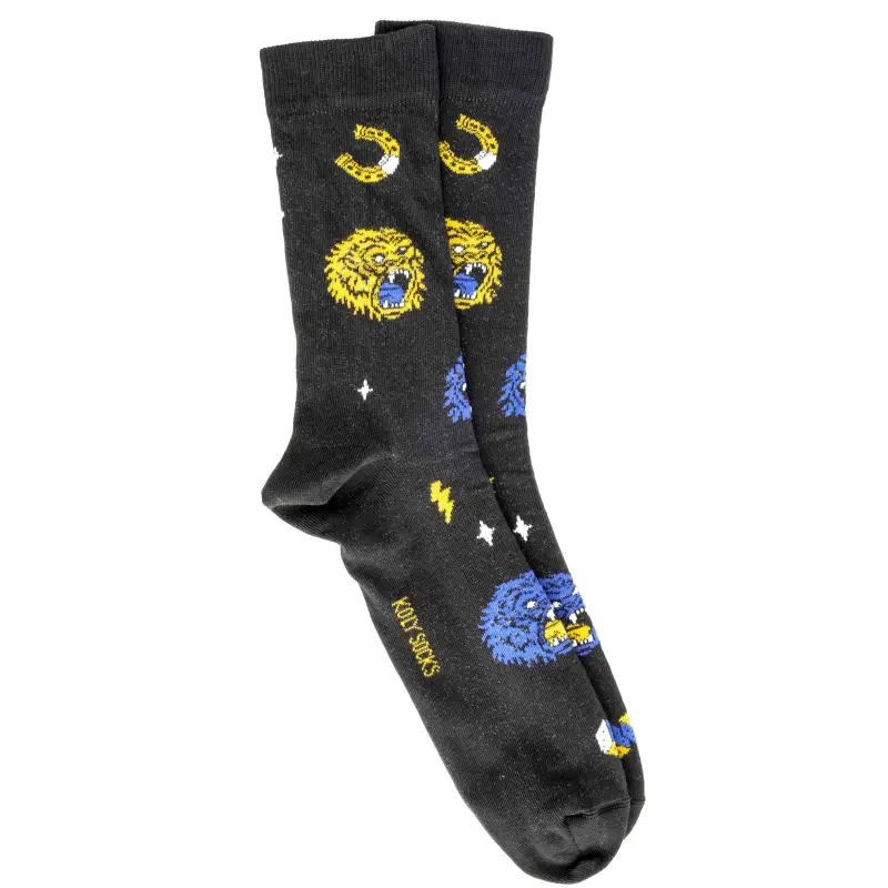 KOLY SOCKS Čarape za dečake Svemirski tigar crne