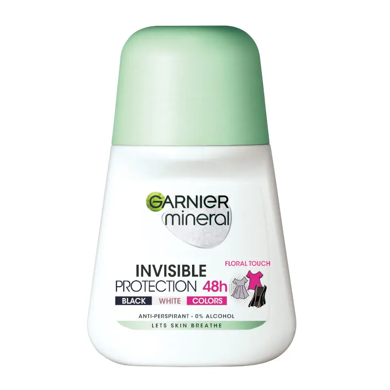 GARNIER Mineral Deo Ženski Roll-on Invisible Black, White & Colors 50 ml