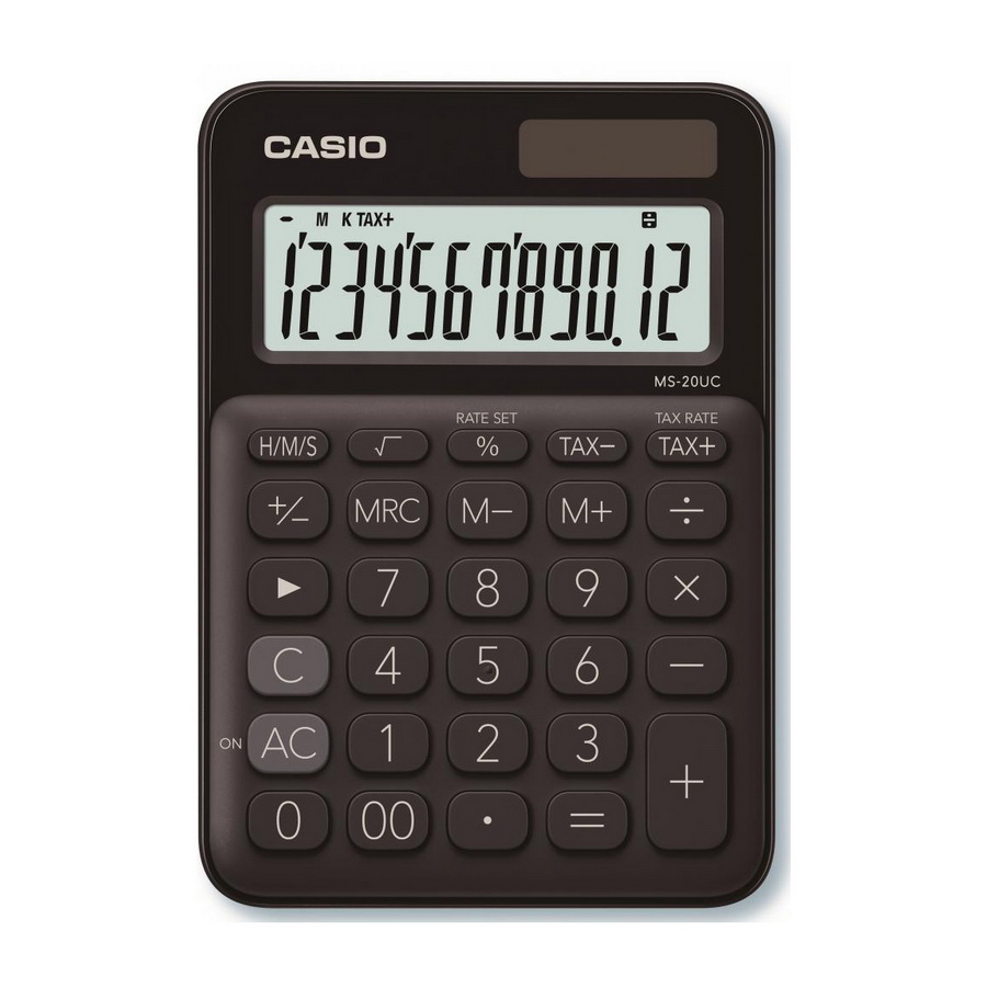 Kalkulator/Digitron Casio 12 mesta MS 20 crni