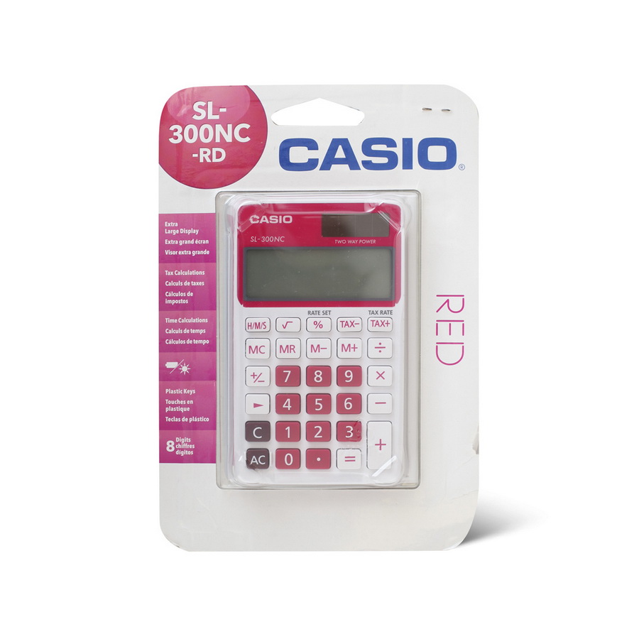 Kalkulator/Digitron Casio džepni SL 300NC crveni