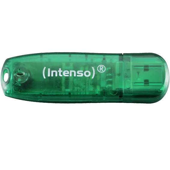 INTENSO USB Flash drive 8GB Hi-Speed USB 2.0 Rainbow Line zeleni