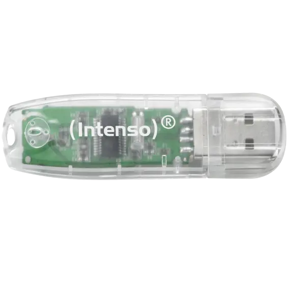 INTENSO USB Flash drive 32GB Hi-Speed USB 2.0 Rainbow Line transparentni