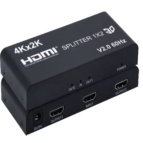 LINKOM HDMI Spliter 1x2 2.0V (4K @ 60Hz) crni