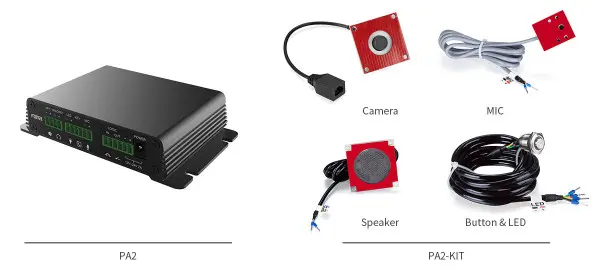 FANVIL Komplet PA2-Kits crni