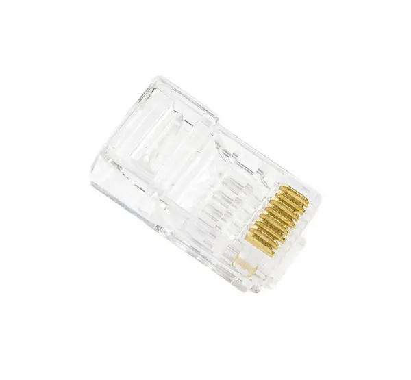 EXESHOP Konektor RJ45 sa pozlaćenim pinovima (3 zuba) UTP cat.6 providni