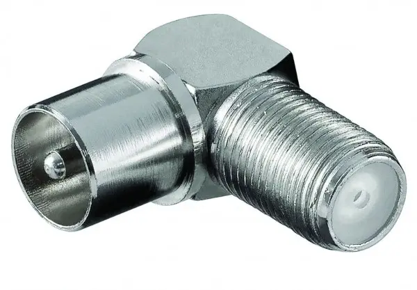 Adapter za F konektor CON-FC-025/90 ženski Zinc Alloy srebrni