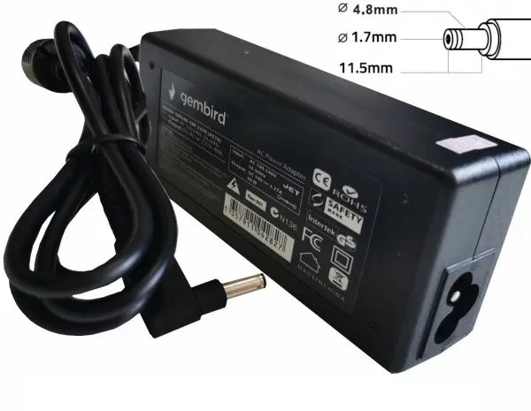 GEMBIRD Punjač za laptop NPA65-185-3500 65W-18.5V-3.5A 4.8x1.7mm