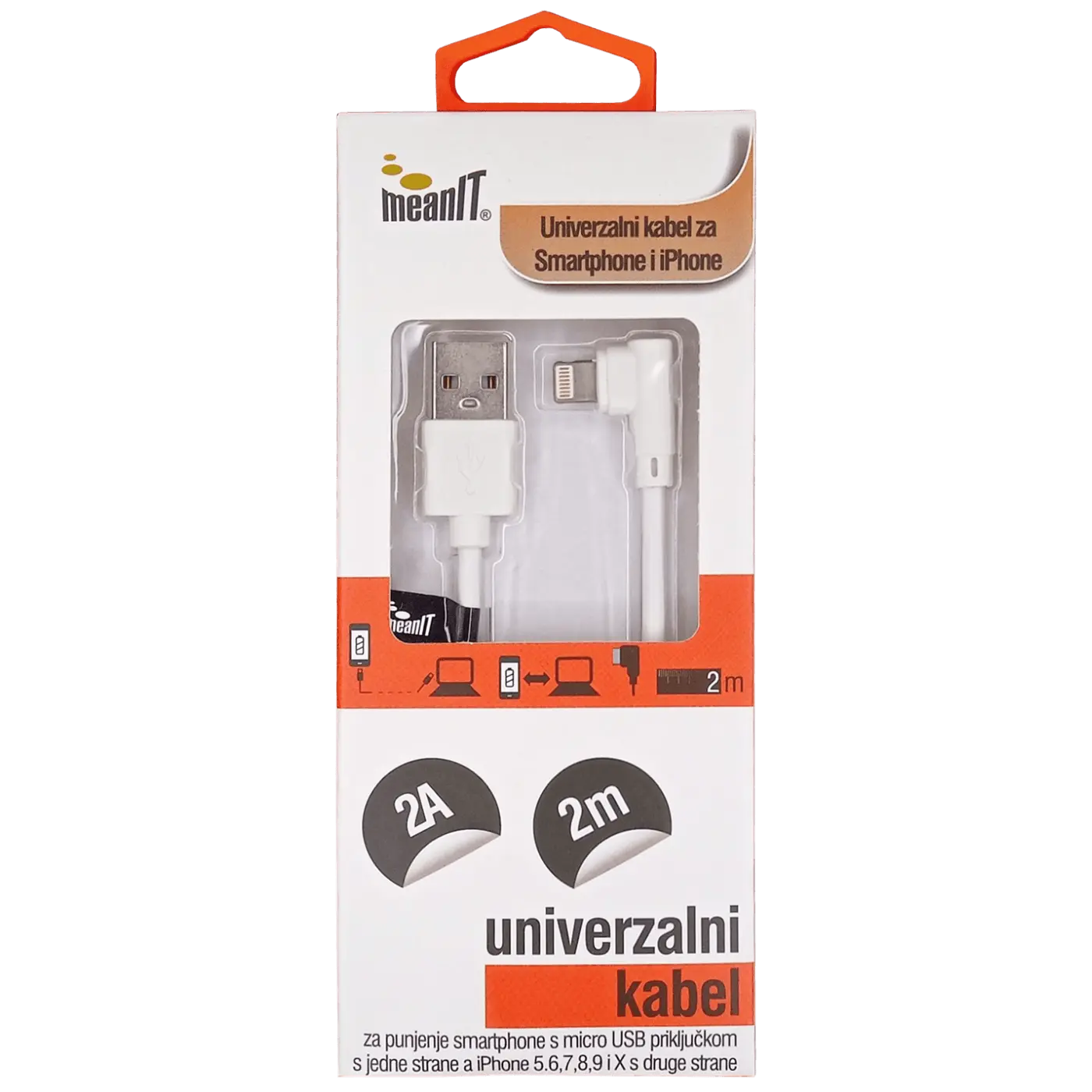 MEANIT USB kabl za smartphone i iPhone FLIP 1A