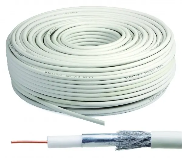 Koaksialni kabl COAX-RG6/100 (X553) RG6 bez konektora 6.5mm,100m 1351 beli