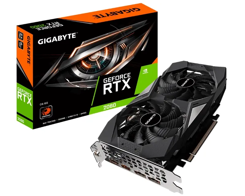 GIGABYTE Grafička karta nVidia GeForce RTX 2060 6GB 192bit GV-N2060D6-6GD Rev 2.0