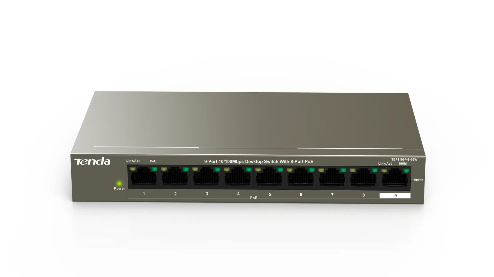 TENDA Fast Ethernet PoE crni