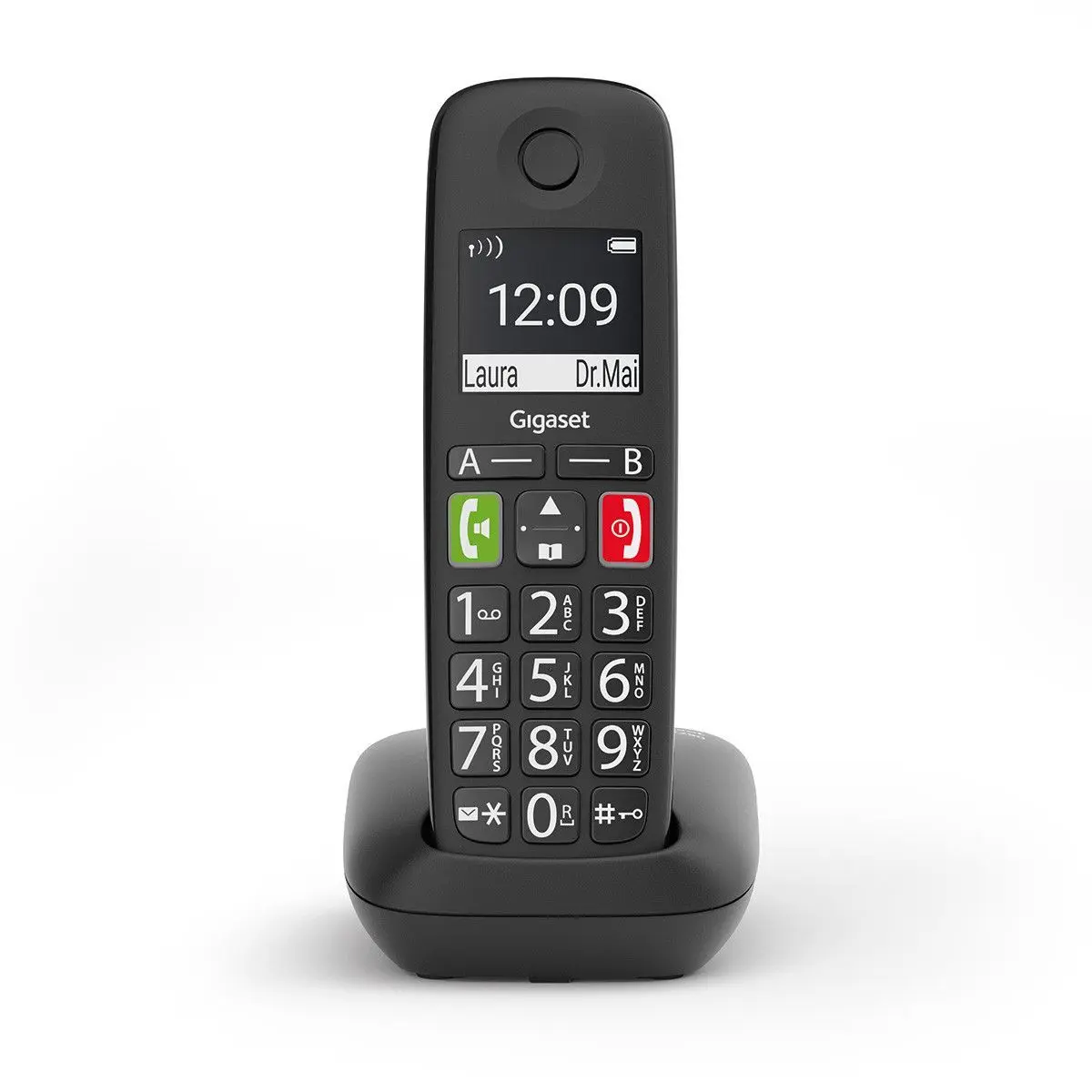 GIGASET Bežični fiksni telefon E290 crni