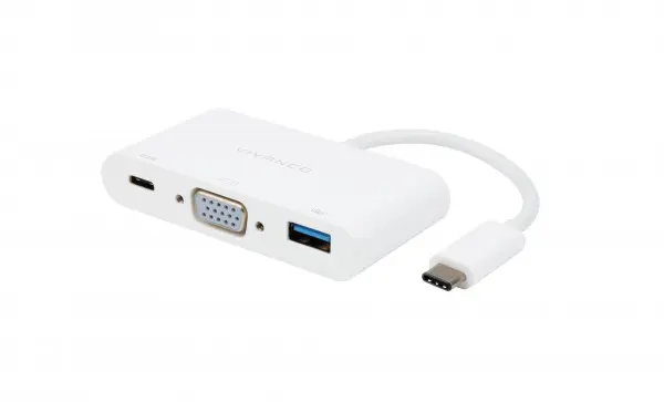 VIVANCO Adapter USB Type-C/VGA 3u1 beli