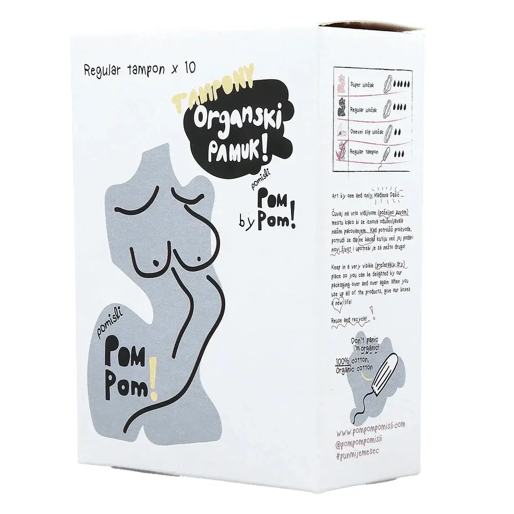 POM POM Regular tamponi od organskog pamuka 10 komada