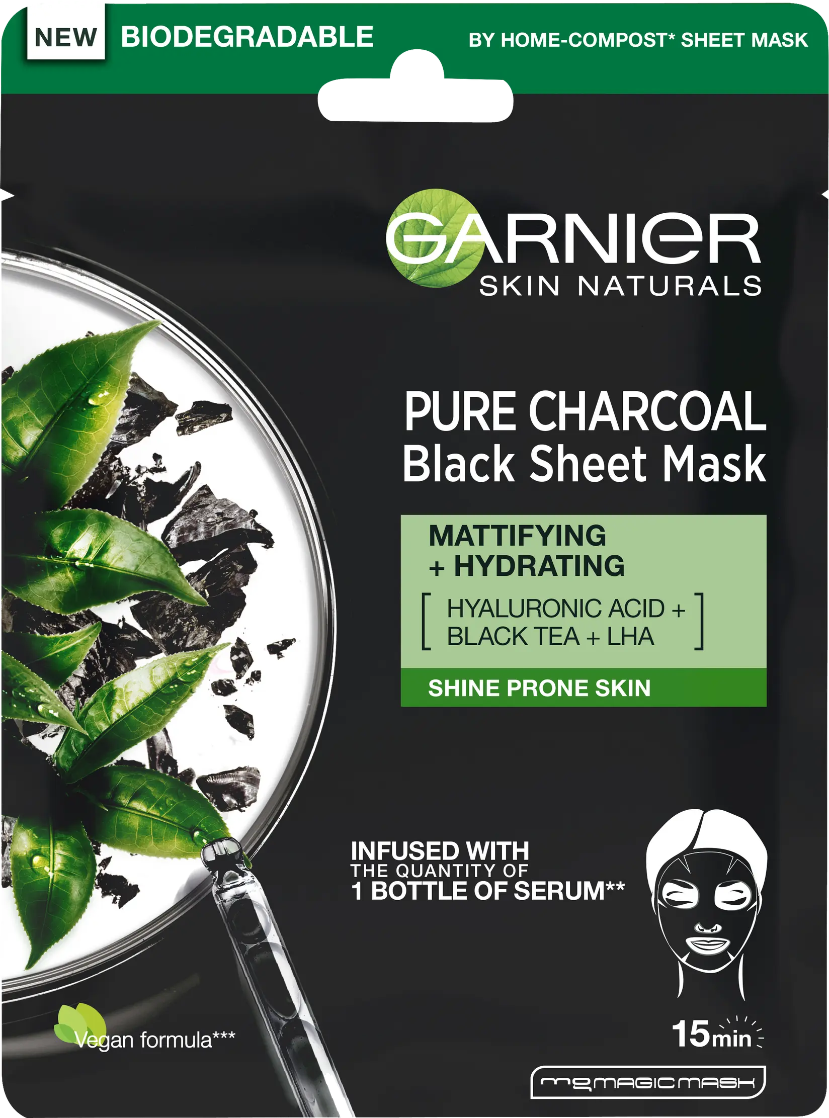 GARNIER Skin Naturals Tissue Maska za lice Pure Charcoal