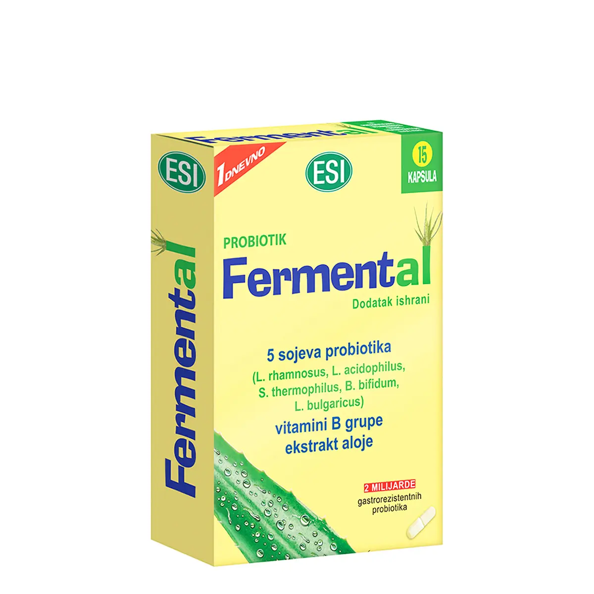 ESI Probiotik sa živim mlečnim fermentima i vitaminima B grupe Fermental 15 kapsula 104272.0