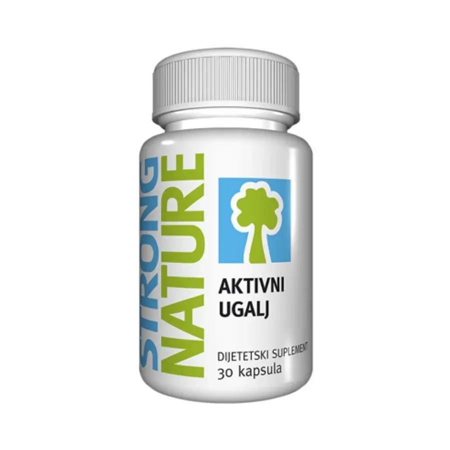 STRONG NATURE Aktivni ugalj 250mg 30 kapsula