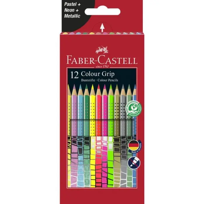 FABER CASTELL Set drvenih bojica GRIP specijal 12/1 201569