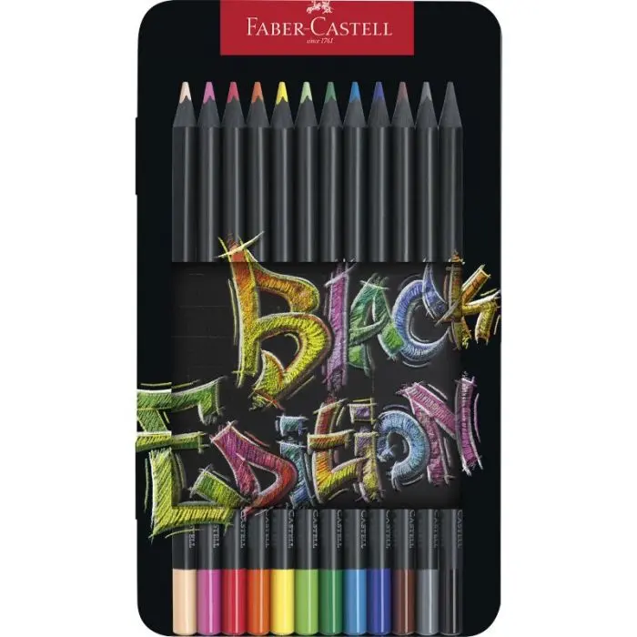 FABER CASTELL Set drvenih bojica Black Edition 12/1 116413 M.K.