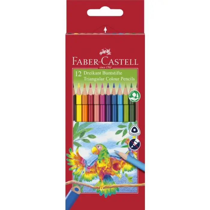 FABER CASTELL Set drvenih bojica 12/1 Triangular 116512