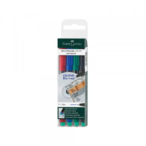 FABER CASTELL Flomasteri OHP F SET 1/4 151304