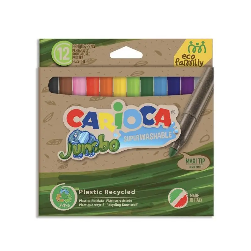 CARIOCA Flomasteri Jumbo Eco Family 12/1