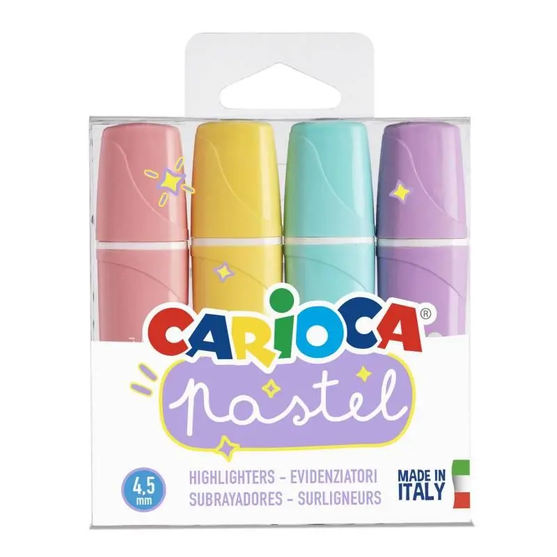 CARIOCA Flomasteri Textliner Pastel 4/1