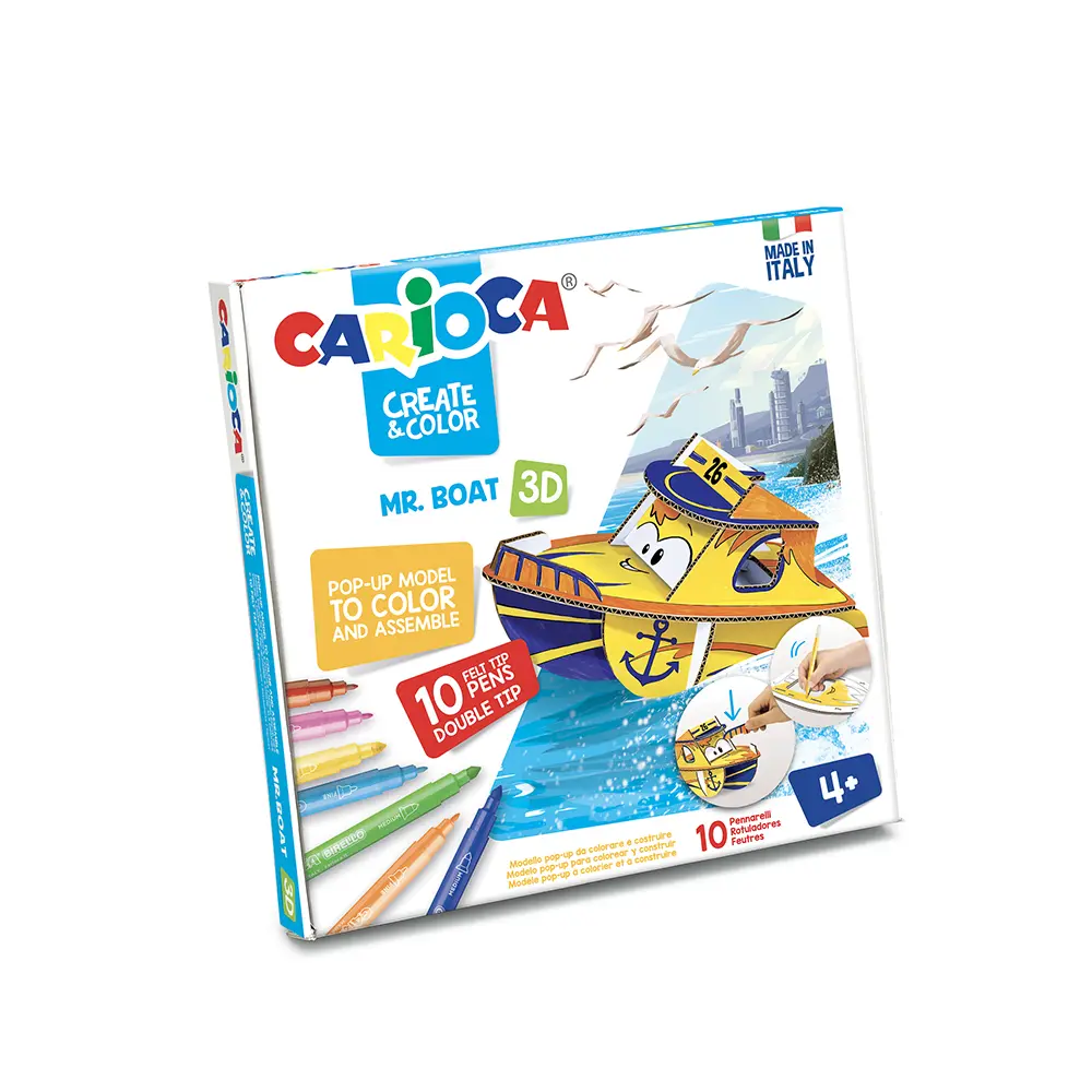 CARIOCA Set flomastera Create and color 3d MR Boat 1/10 42905