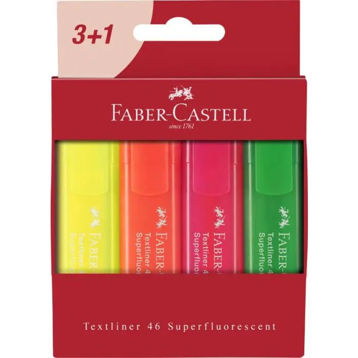 FABER CASTELL Set flomastera Textliner 46 4/1 254604