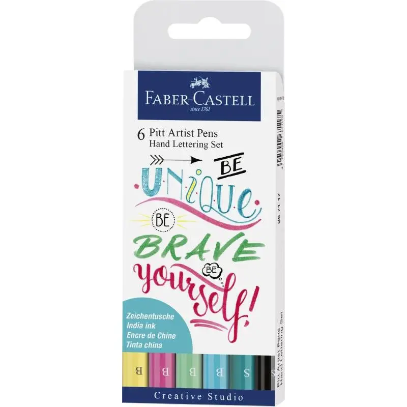 FABER CASTELL Set flomastera za crtanje PITT ART PEN Lettering 6/1 267116