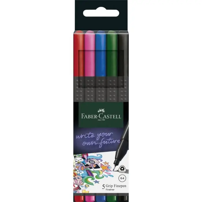 FABER CASTELL Set flomastera/lajnera Grip 5/1 151604 basic