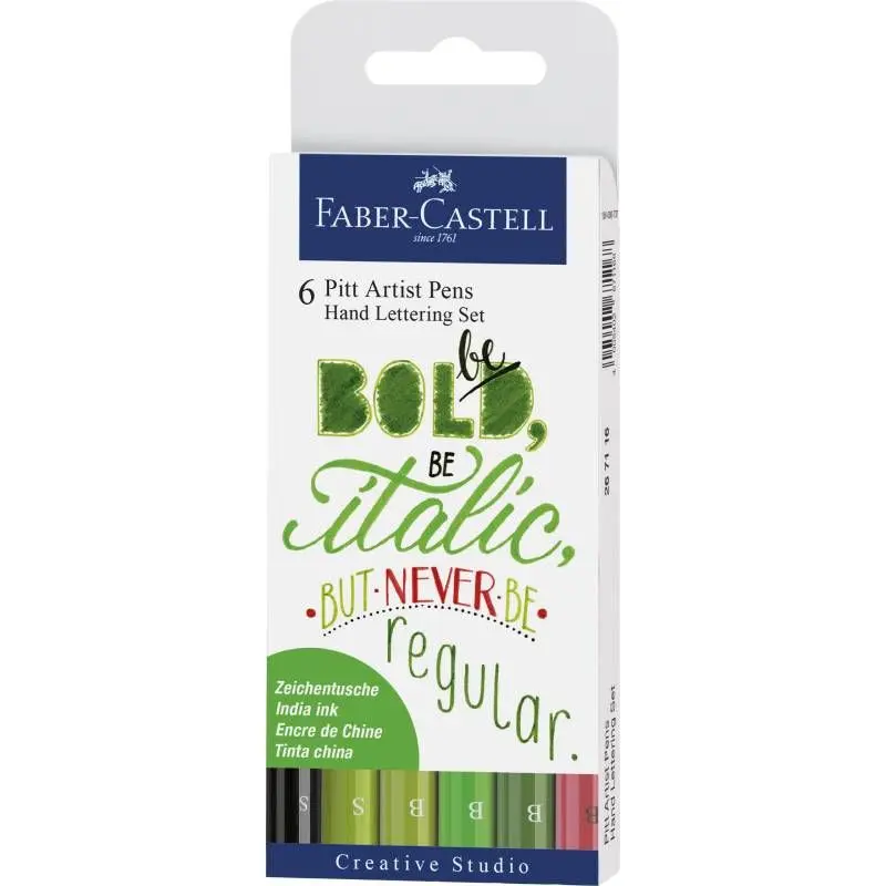 FABER CASTELL Flomasteri za crtanje Pitt Art Pen 6/1 Lettering 267117