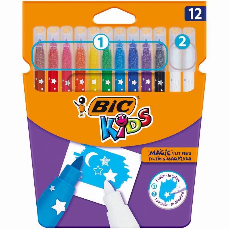 BIC Flomasteri MAGICNI KIDS COLOUR&ERASE B12