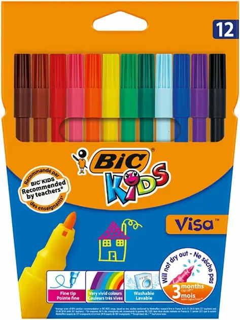 BIC Flomasteri VISA 880 12/1