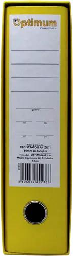 OPTIMUM Registrator A4 Normal žuti