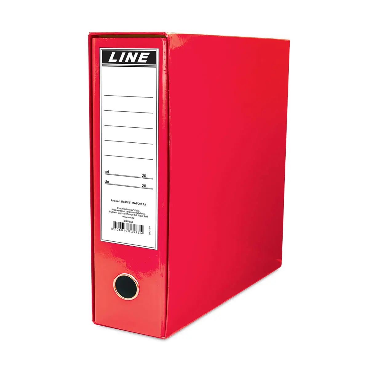 OCTOPUS Samostojeći registrator A4 UNL-1274 crveni