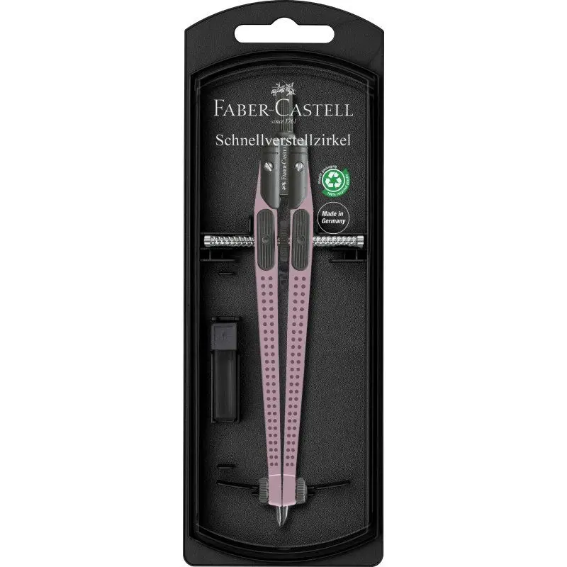 FABER CASTELL Šestar quick-set Grip 174421 ružičasti