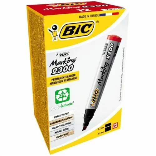 BIC Permanentni marker 2300 kosi vrh 12/1 crveni