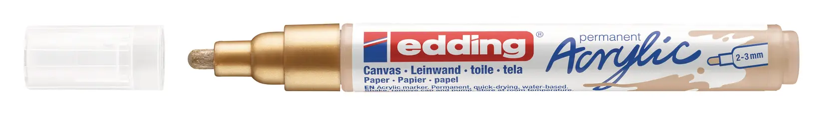 EDDING Akrilni marker medium 2-3mm obli vrh E-5100 zlatni