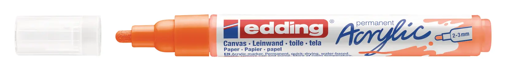 EDDING Akrilni marker medium 2-3mm obli vrh E-5100 neon narandžasti