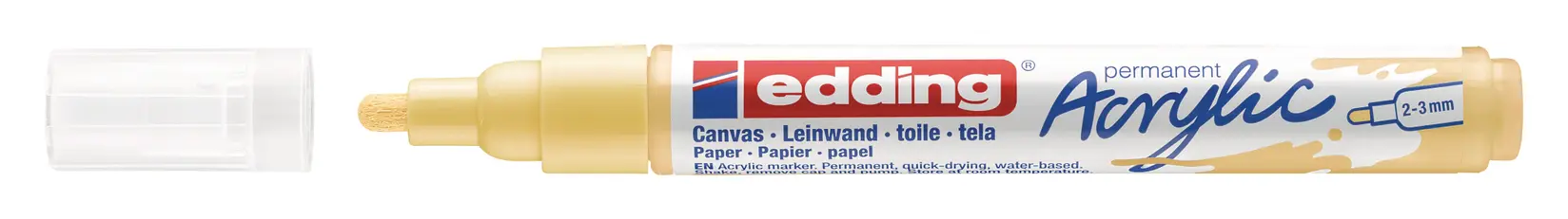 EDDING Akrilni marker medium 2-3mm obli vrh E-5100 nežno žuti