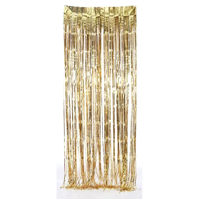 PARTY Zavesa fringe curtain zlatna