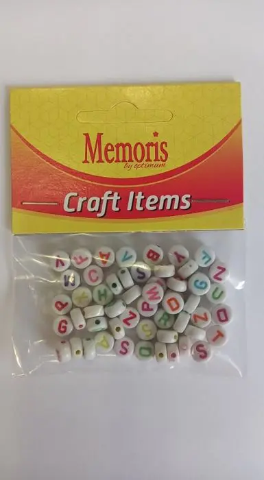 MEMORIS Craft perlice sa slovima 5/1 šarene