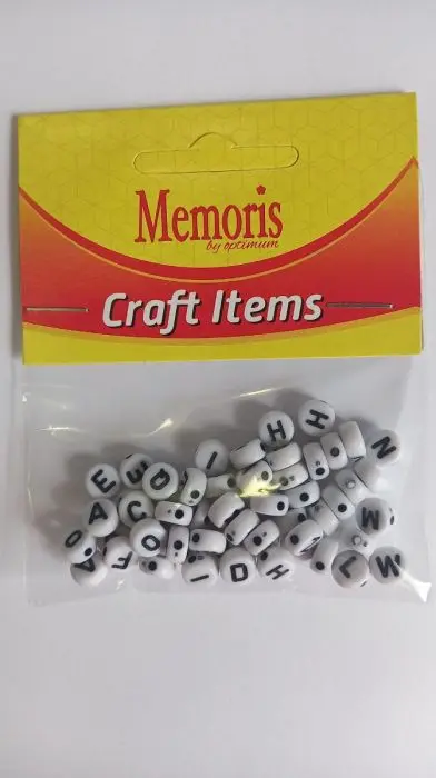 MEMORIS Craft perlice sa slovima 5/1 bele
