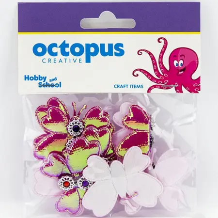 OCTOPUS Dekorativni leptiri 8/1 roze