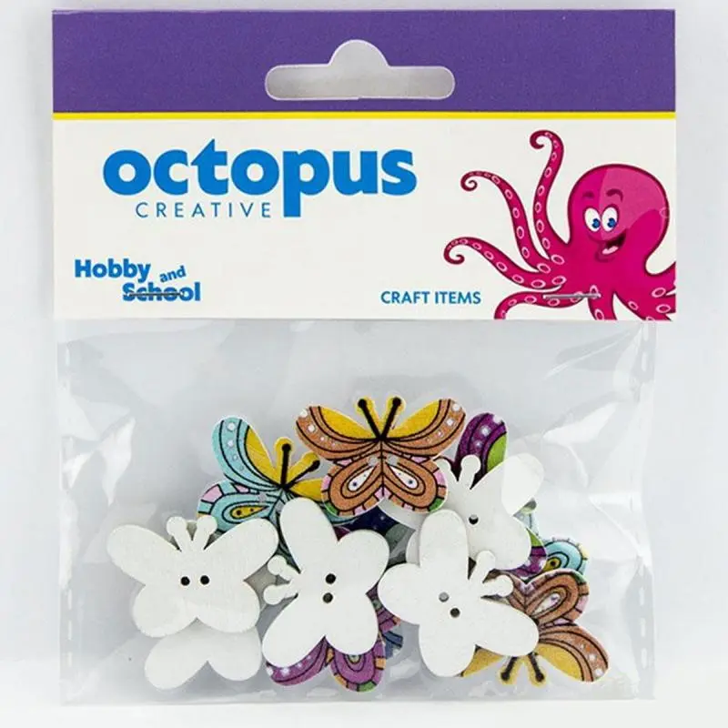 OCTOPUS Dekorativni leptiri od drveta 12/1