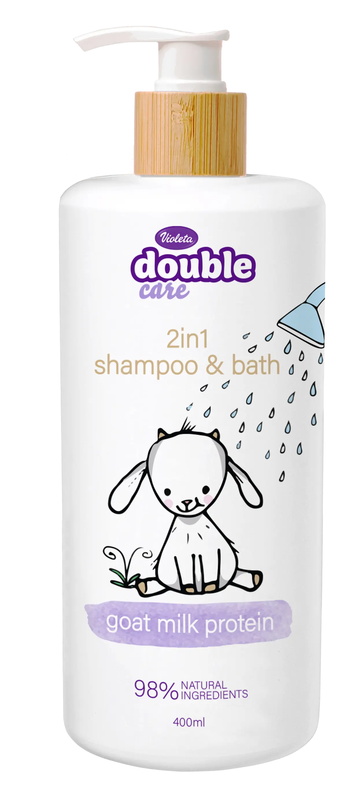 VIOLETA Šampon i kupka 2u1 Baby Double Care 400ml