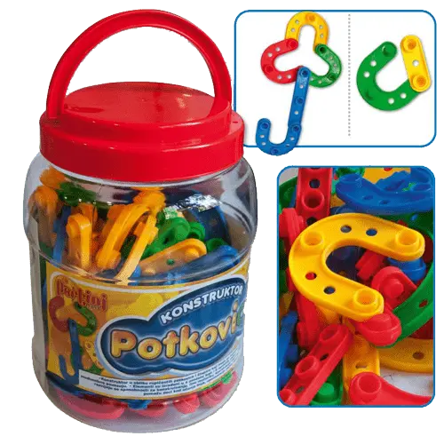 PERTINI TOYS Konstruktor Potkovice 120/1 šareni