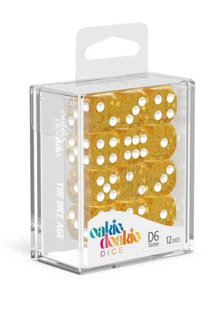OAKIE DOAKIE DICE Kockice D6 16 mm Speckled 12 komada narandžaste